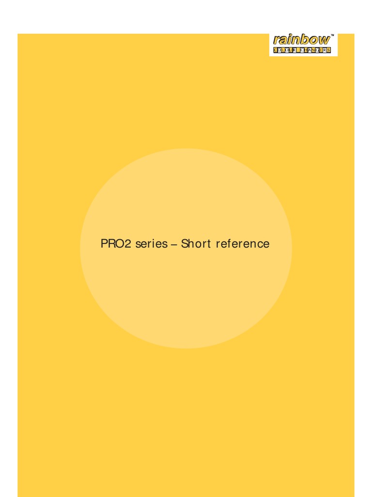 01 PRO2 Short Reference Ver 0100 | PDF | Power Supply | Aperture