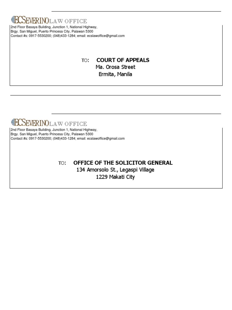 Mailing Form OSG | PDF