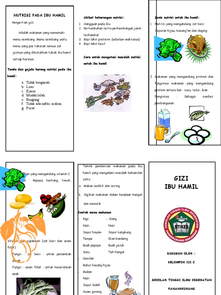 Leaflet Nutrisi Ibu Hamil Pdf
