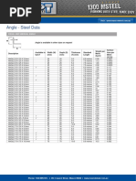 MS Angle Weight and Size Chart | PDF
