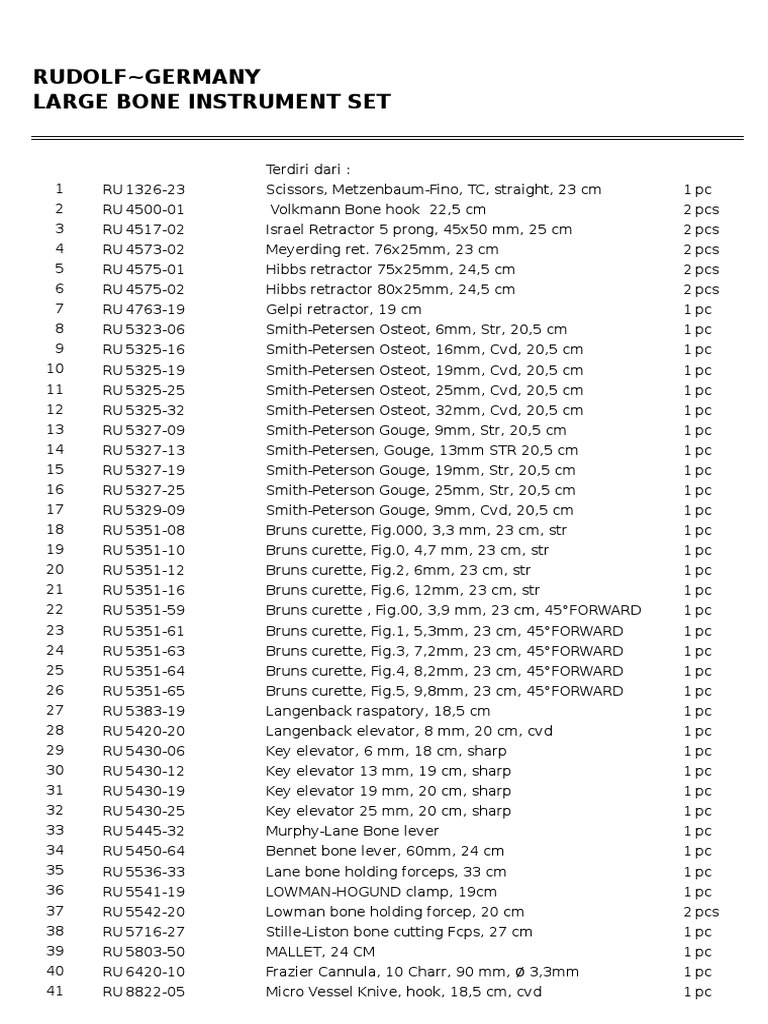 Thoracentesis A Paracentesis Instrument Set | PDF