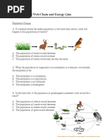 Ecosystem Multiple Choice Questions | PDF | Food Web | Ecosystem