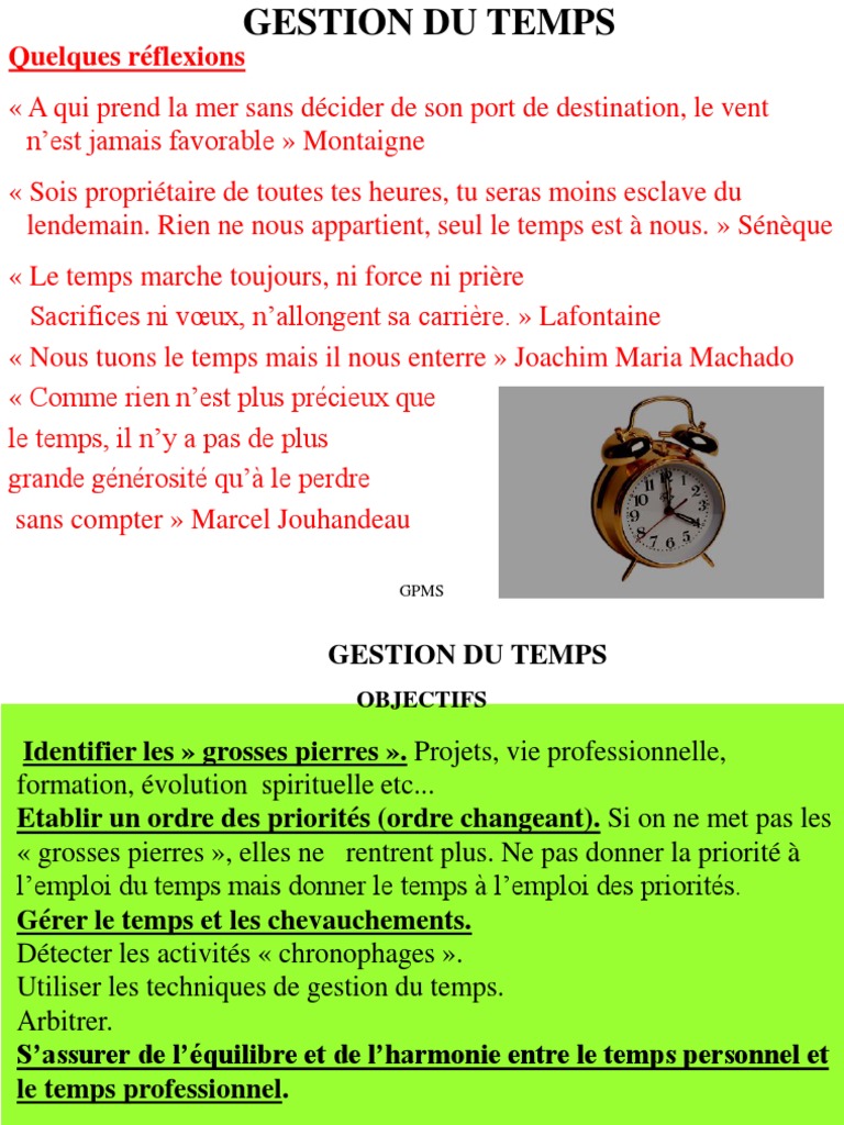 Gestion Temps | PDF