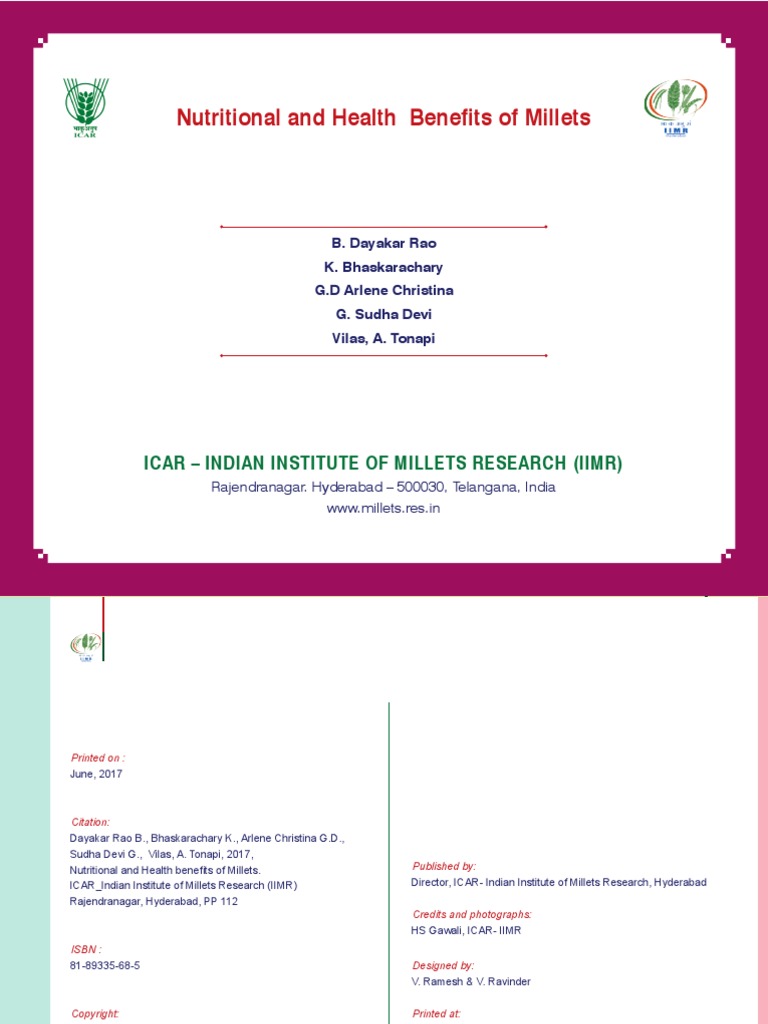 Nutritional Health Benefits Millets Pdf Download Free Pdf Cereals