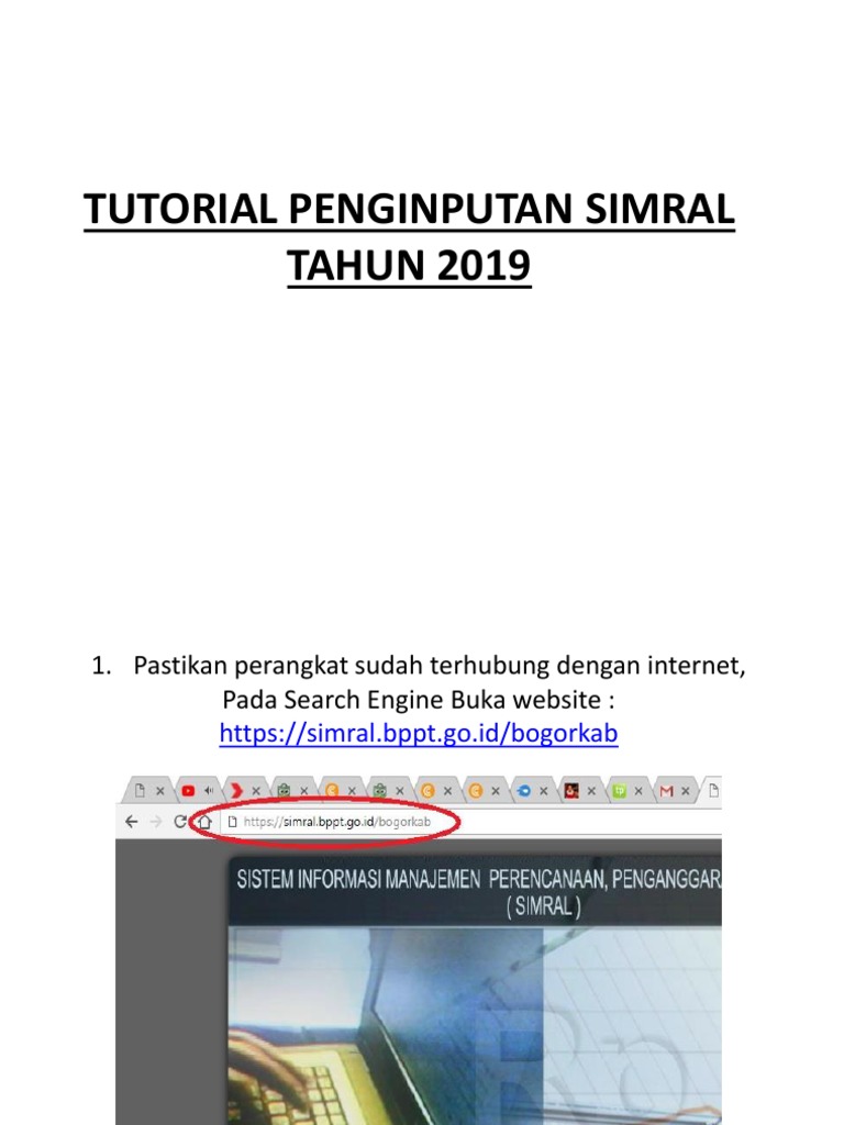 Tutorial Penginputan Simral Tahun 2019 | PDF