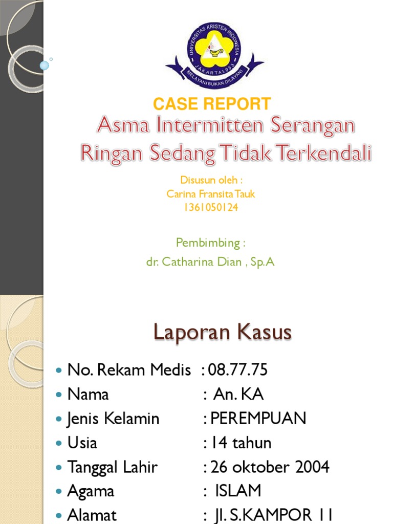 (PPT) Case Report Asma - Carina Tauk - 1361050124 | PDF