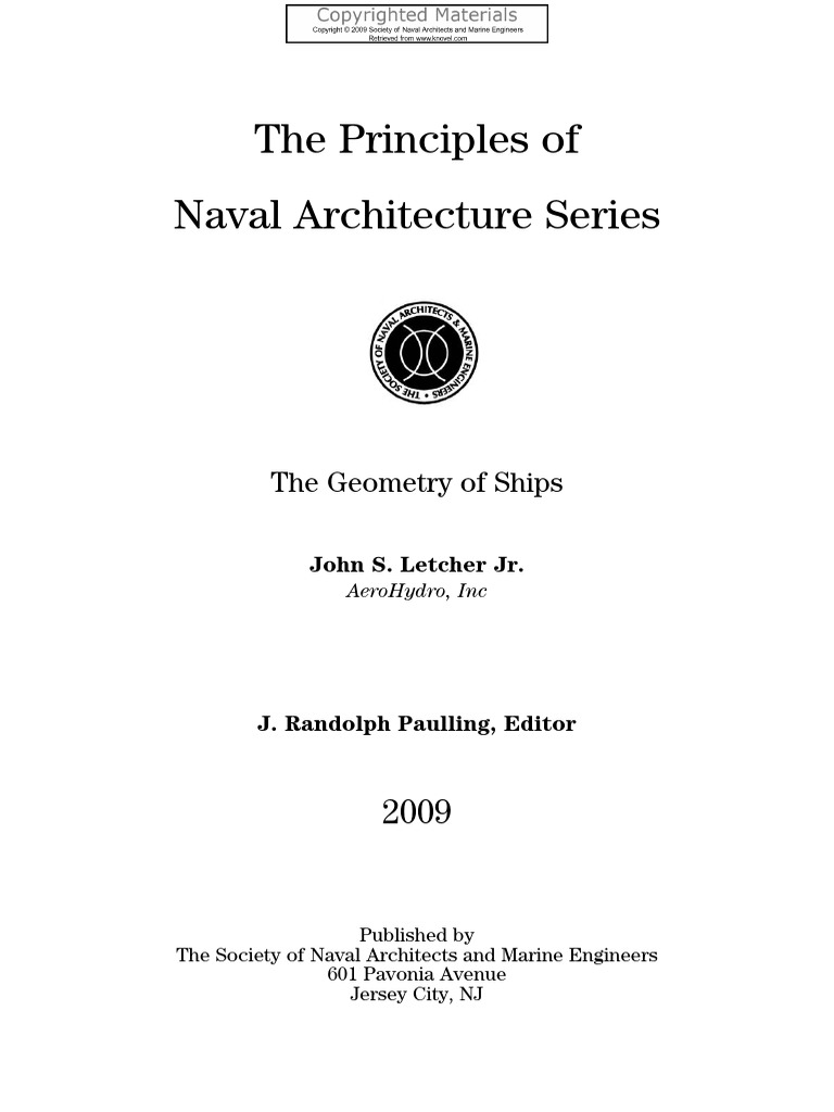 The Principles of Naval Architecture Series - The Geometry of Ships ...