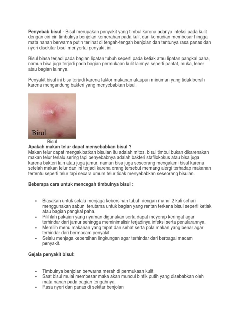 Penyebab Bisul | PDF