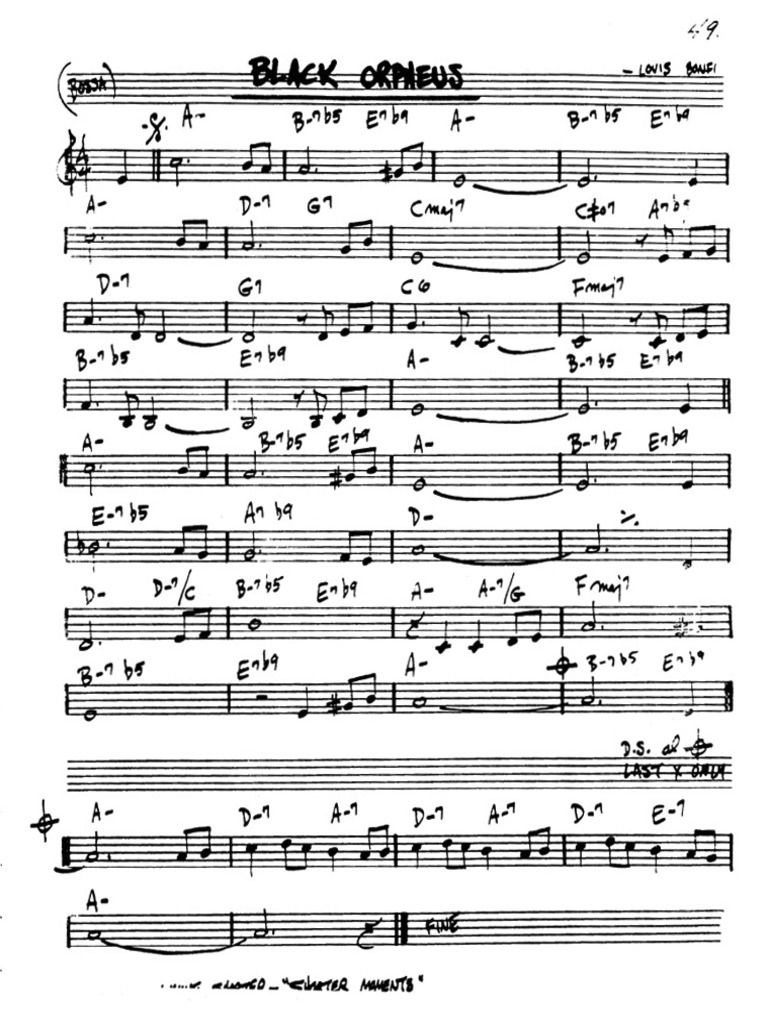 Black Orpheus Lead Sheet | PDF
