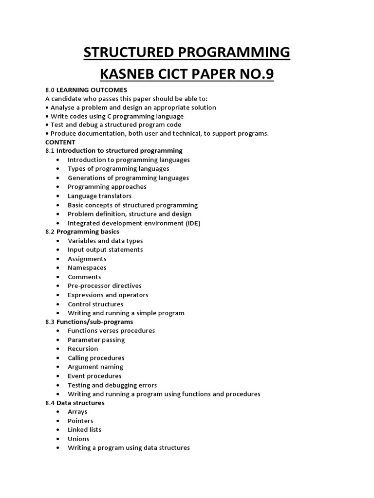 Structured Programming | PDF | Assembly Language | Programming Language