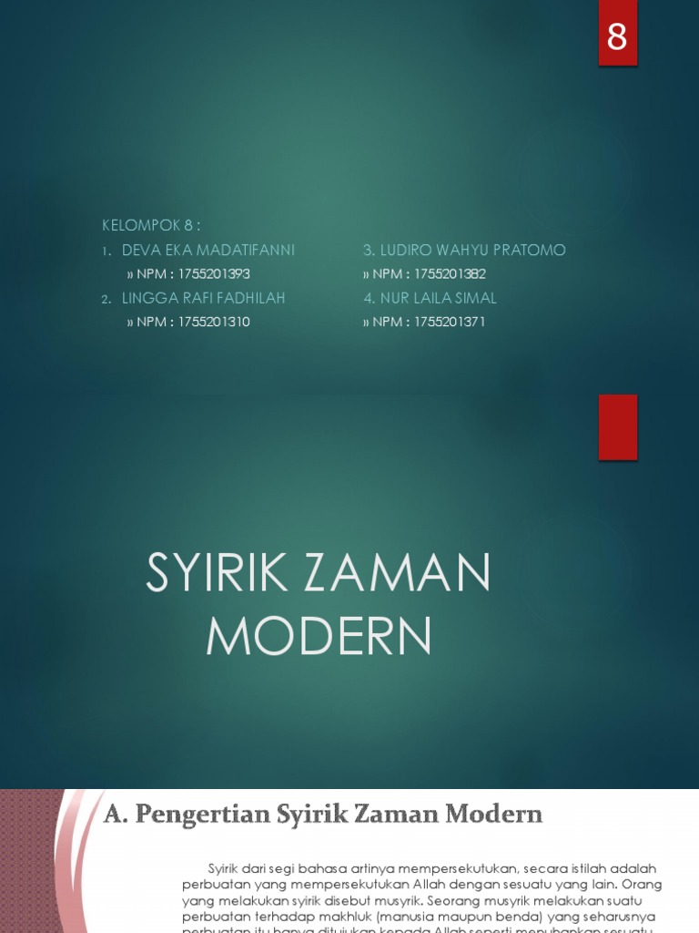 Syirik dalam Zaman Modern | PDF