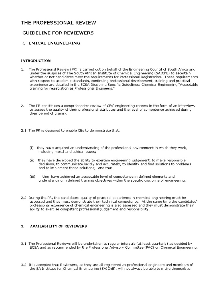 The Professional Review: Guideline For Reviewers | PDF | Competence ...