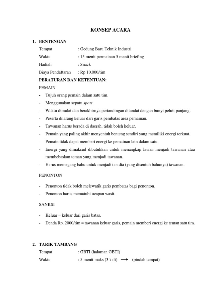 Konsep Acara | PDF