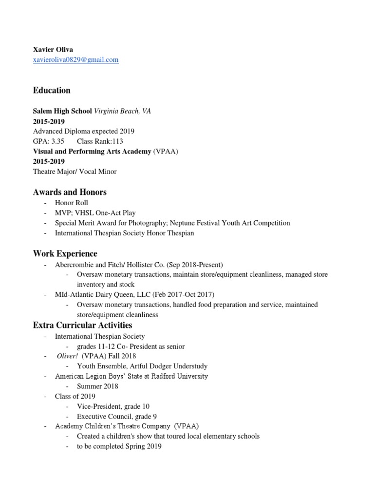 College Resume | PDF
