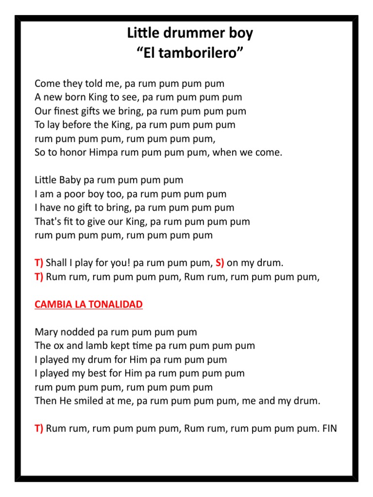 Little Drummer Boy (EL NIÑO DEL TAMBOR)