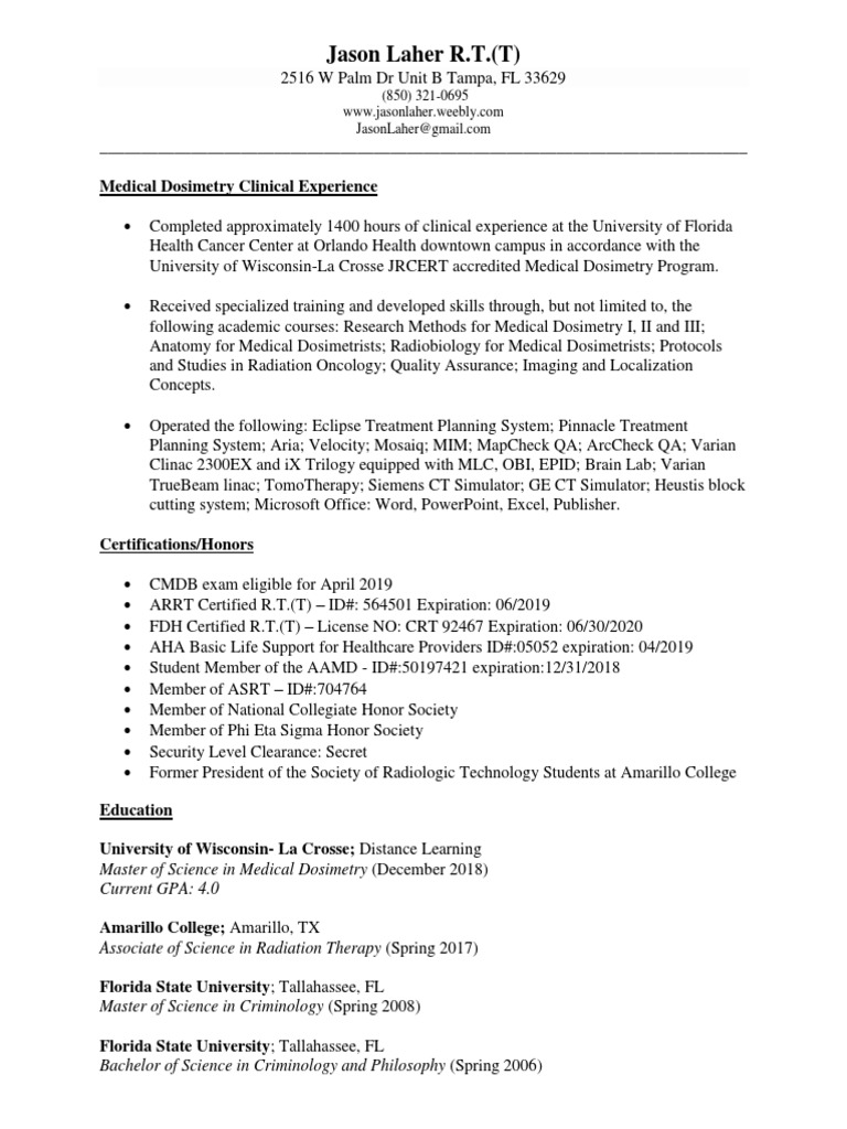 Medical Dosimetry Experience Overview | PDF | Radiation Therapy | Therapy