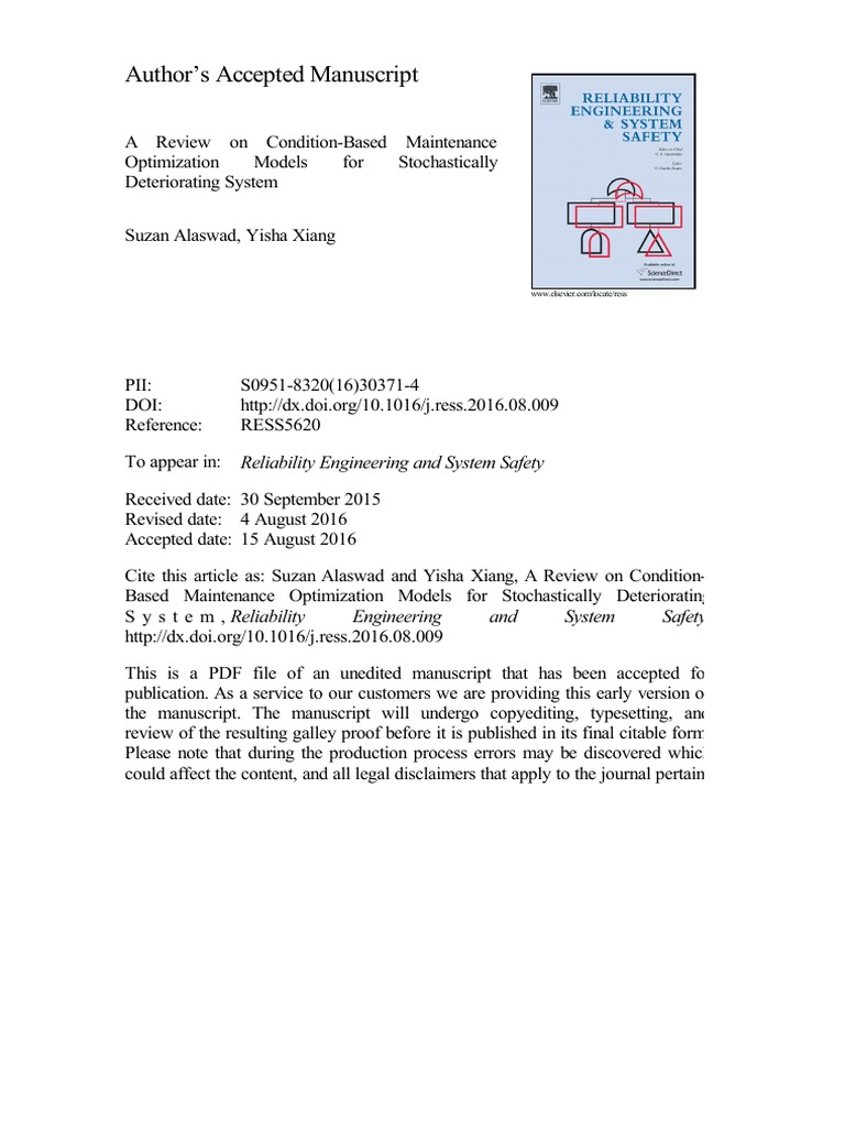 A Review On Condition Based Maintenance Optimization Models For Stochastically Deteriorating
