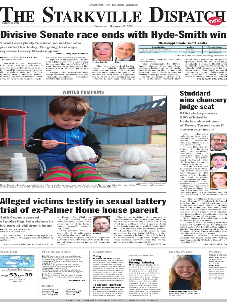 Starkville Dispatch Eedition 11-28-18 | PDF | United States Postal ...
