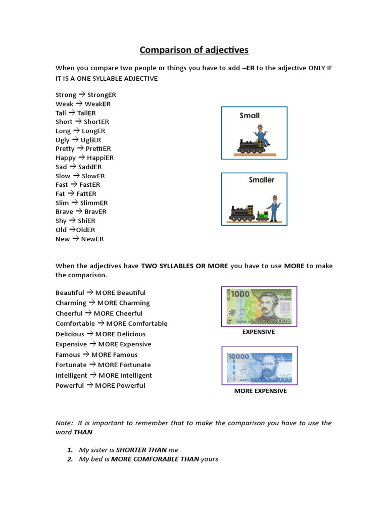 Adjectives Comparative and Superlative Forms | PDF | Adjective | Philology