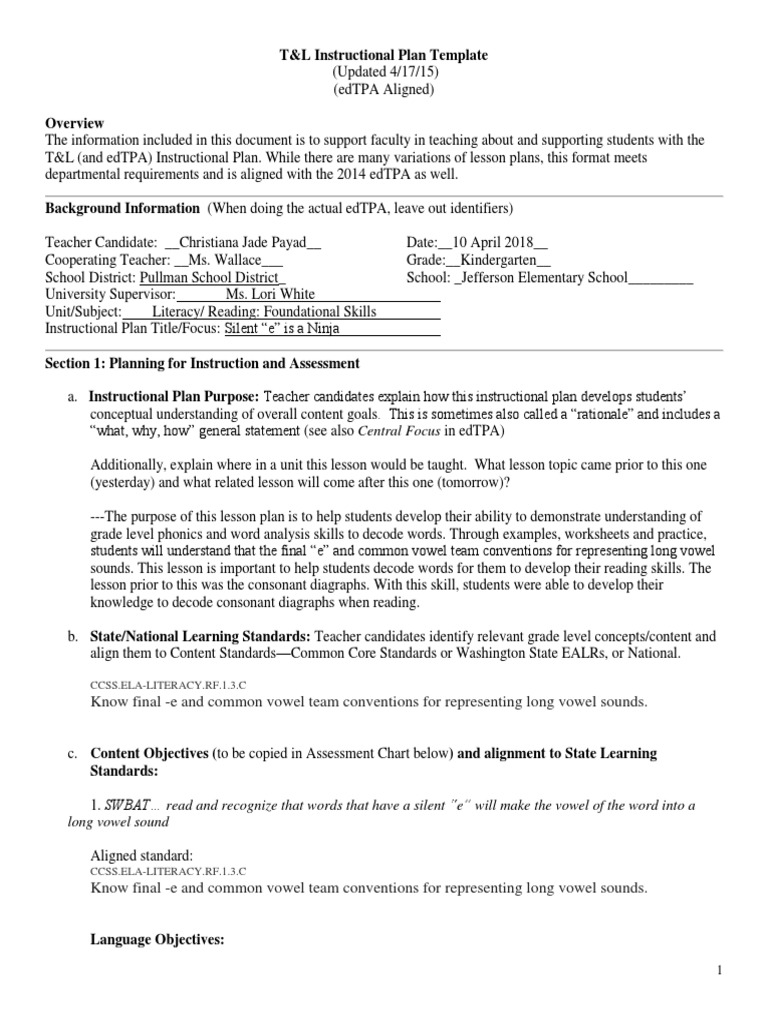 T L 402 - Practicum Lesson Plan | PDF | Educational Assessment | Learning