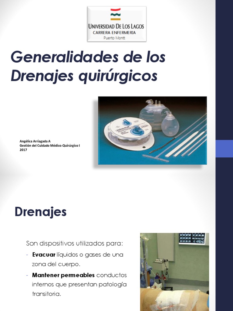Drenajes Quirúrgicos: Tipos y Cuidados | PDF | Cirugía | Herida