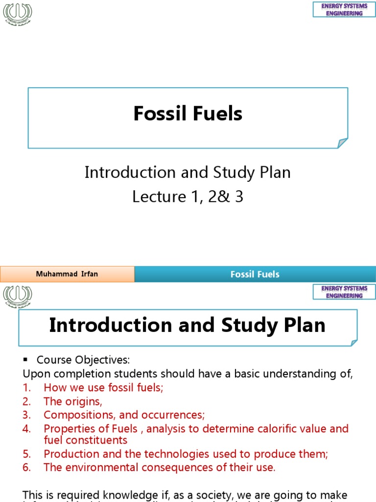 Lecture 1-2 Fossil Fuels | PDF | Fuels | Coke (Fuel)