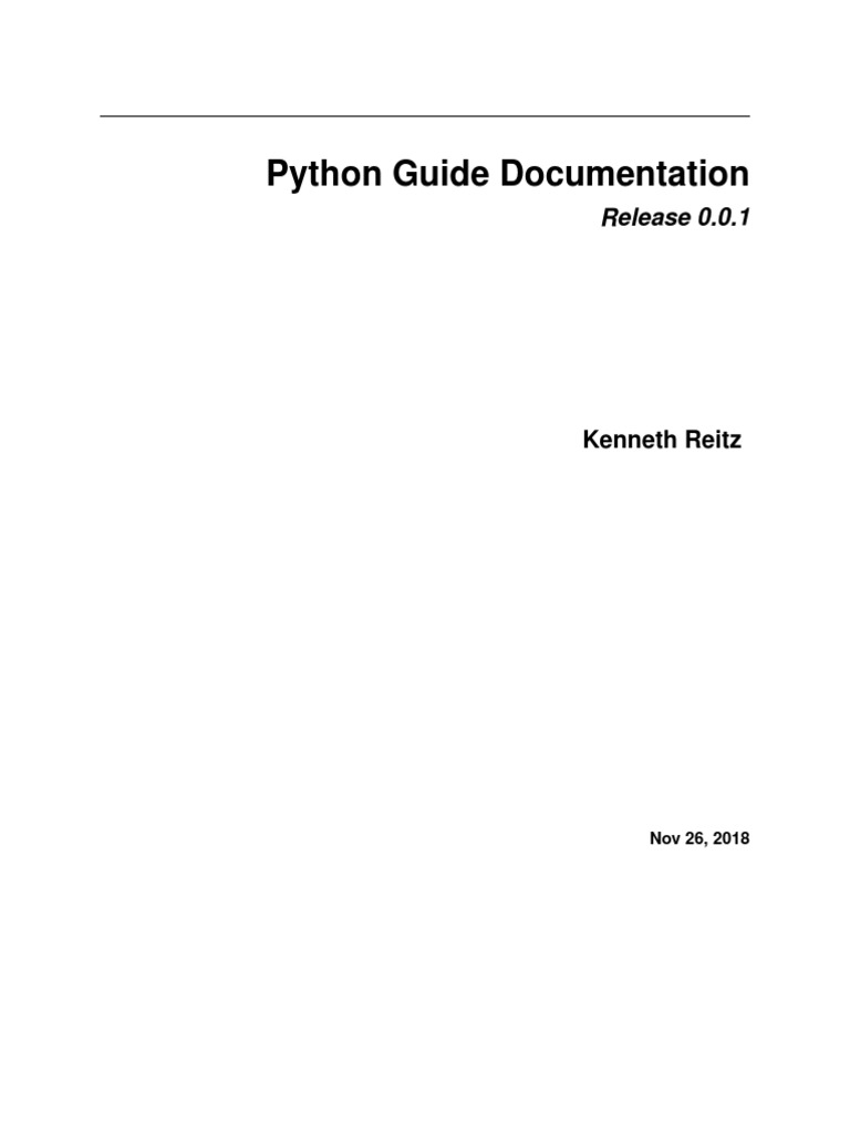 Python Guide Documentation: Release 0.0.1 | PDF | Java Virtual Machine ...