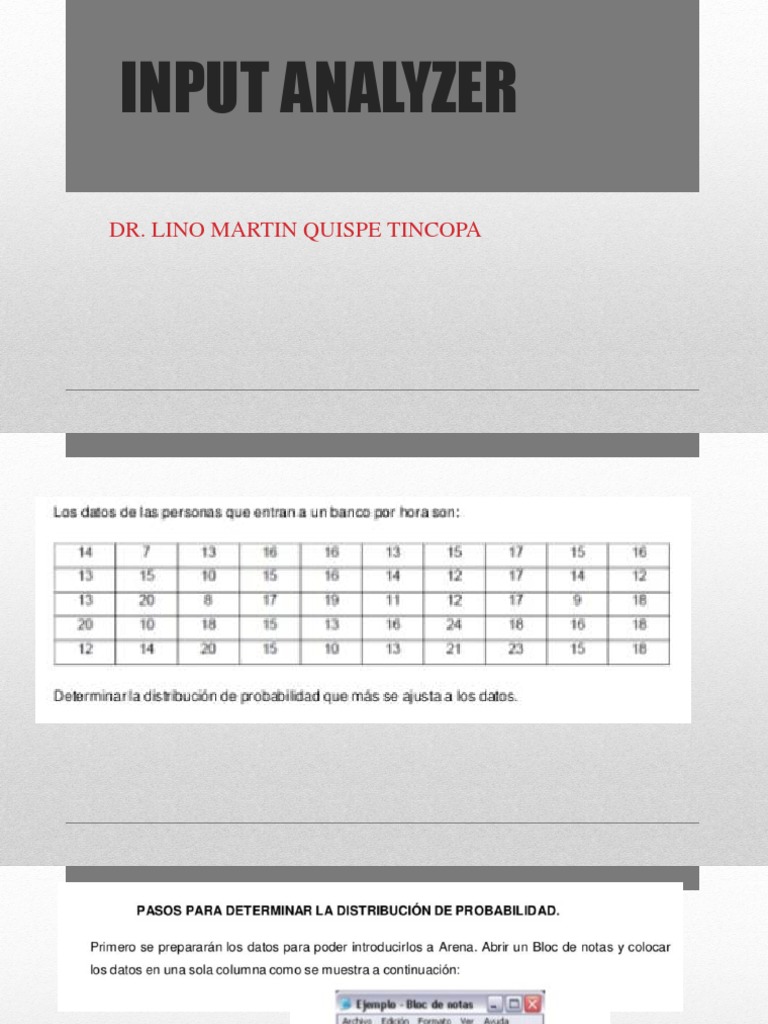 Input Analyzer | PDF