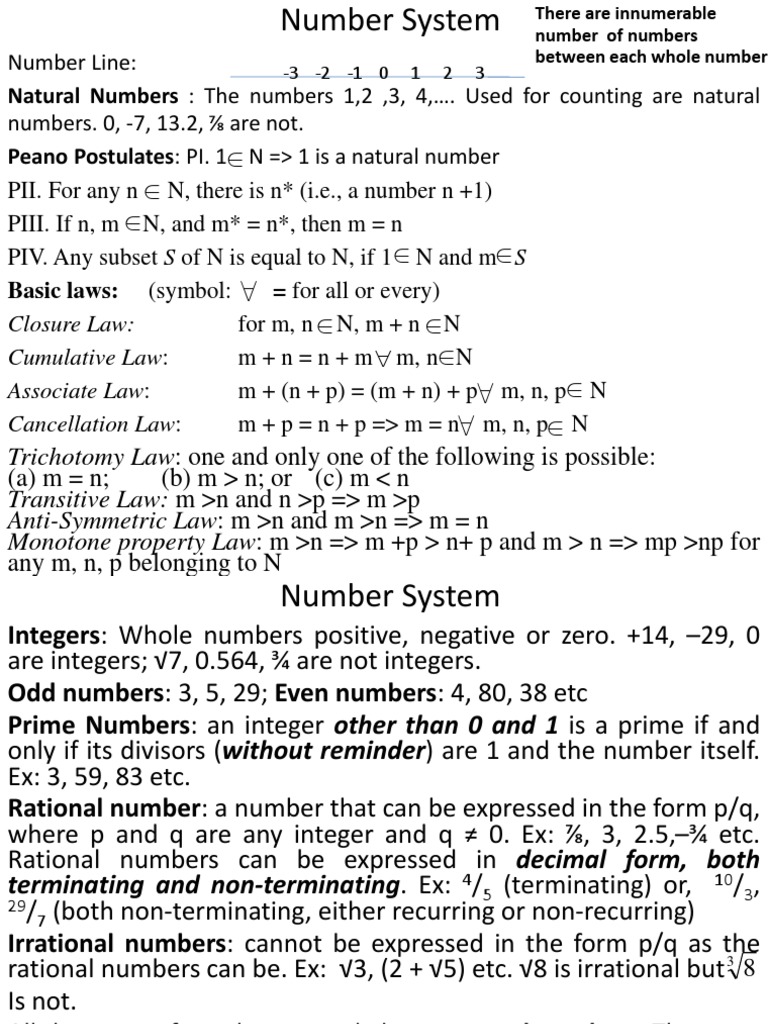 Natural Numbers: The Numbers 1,2, 3, 4, . Used For Counting Are Natural ...