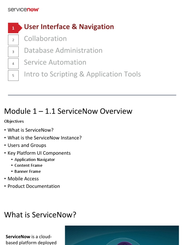ServiceNow User Interface Overview | PDF | Icon (Computing) | User ...
