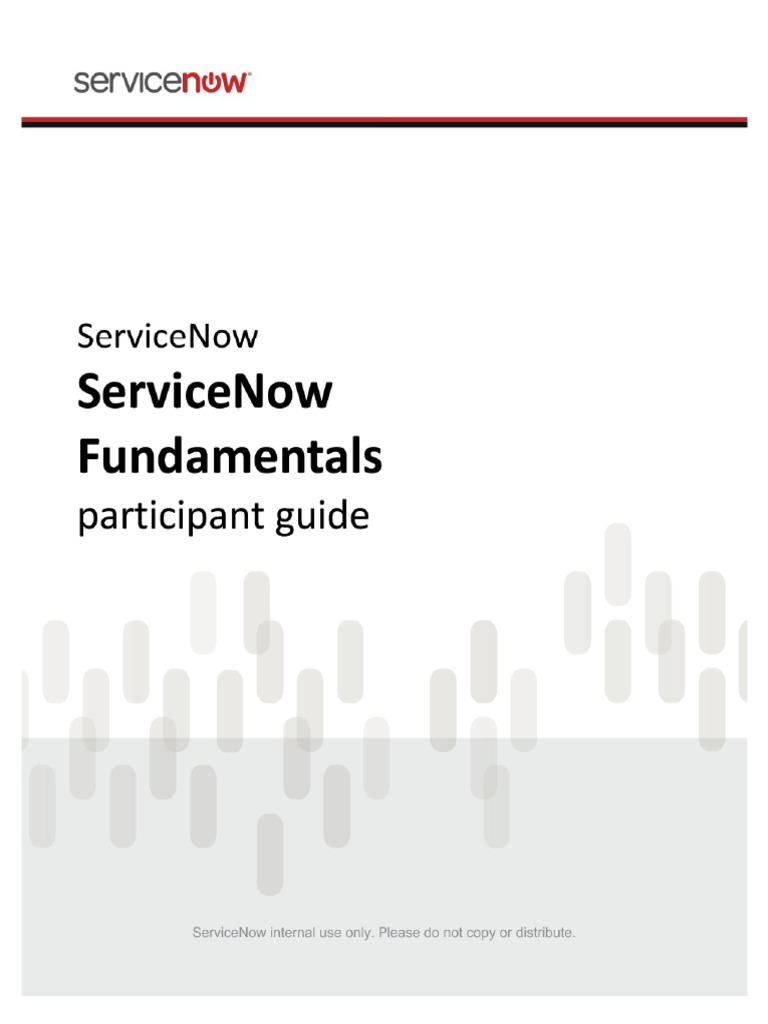 Participant Guide Servicenow Module 1 | PDF