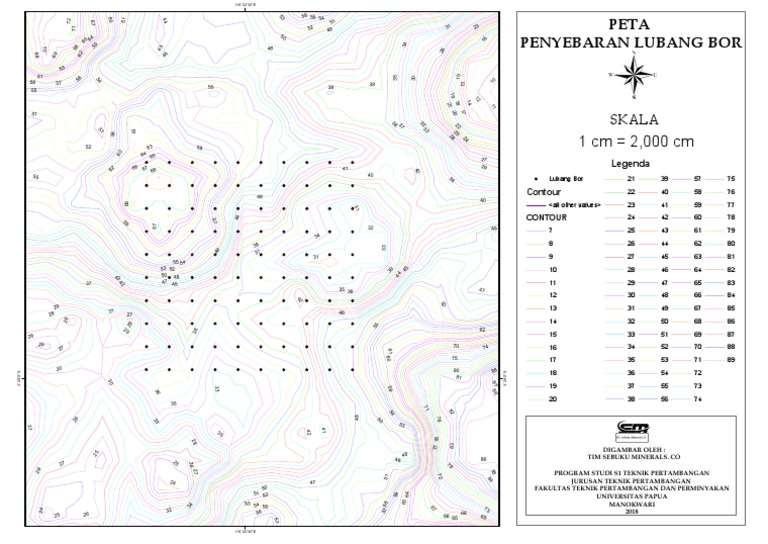 Peta Penyebaran Lubang Bor Sebuku Minerals | PDF