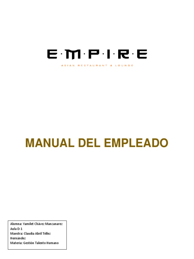 Manual Del Empleado | PDF | Derecho laboral | Acoso