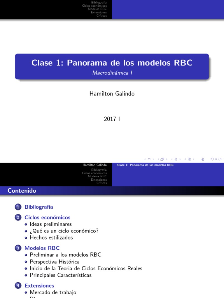 Clase 1 (RBC Intro) (Macrodinamica) PDF | PDF | Ciclo comercial ...