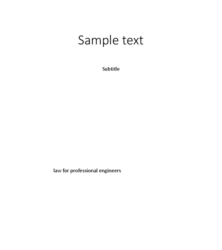 Sample Text: Subtitle | PDF