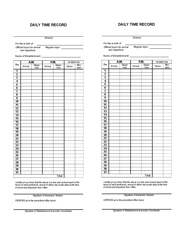 Immersion Student DTR | PDF | Teaching Mathematics