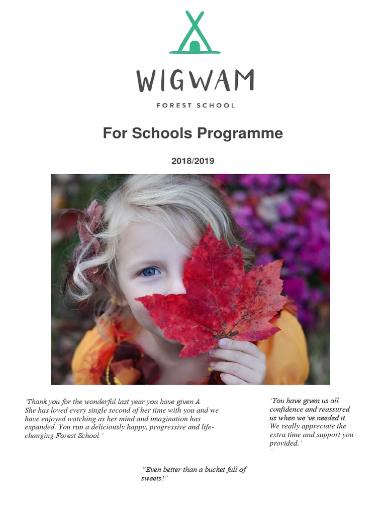 Wigwam Forest School For Schools | PDF | Schools | Teachers