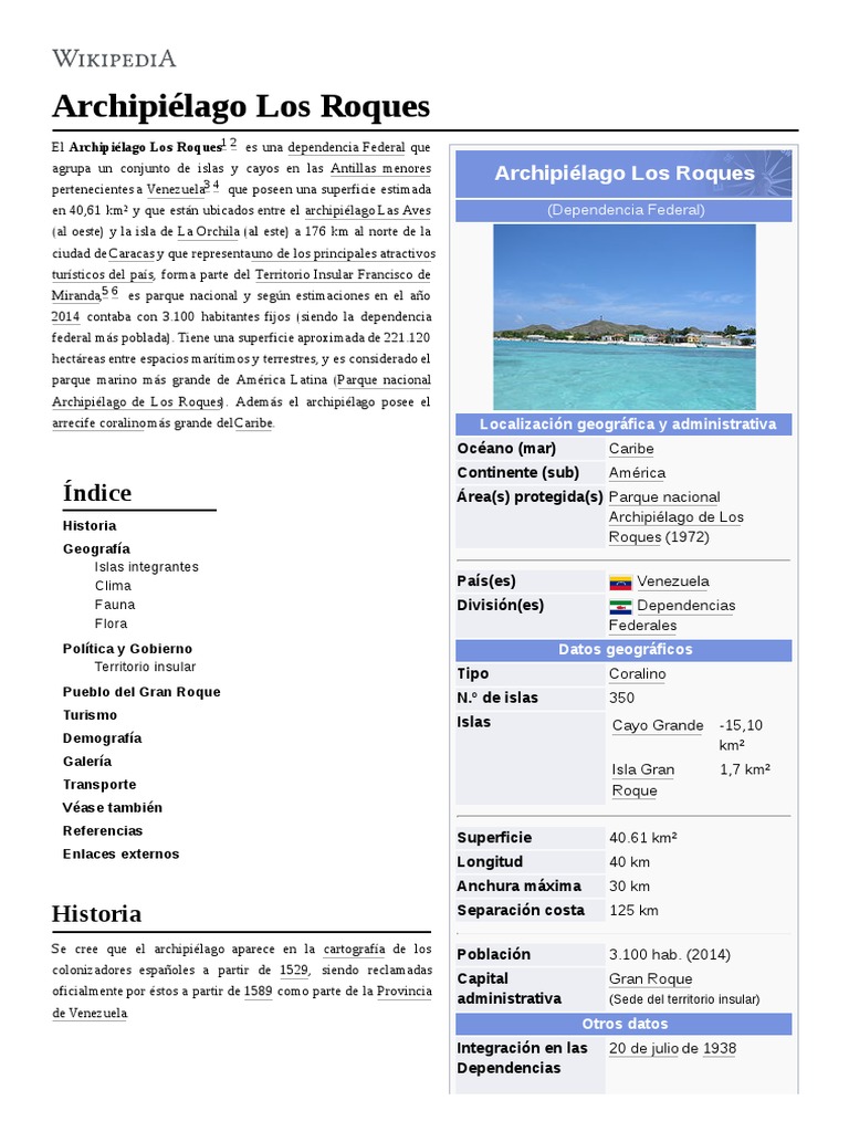 Archipiélago Los Roques | PDF | Naturaleza