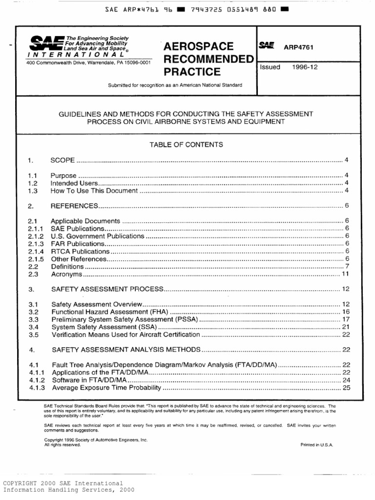 SAE-ARP-4761 - Safety Assessment | PDF