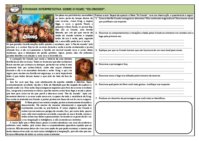 Atividades Interativas sobre "Os Croods" | PDF | Lazer