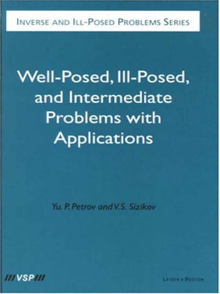 (Inverse and Ill-Posed Problems Series) Yu P Petrov - V S Sizikov ... (Inverse and Ill-Posed Problems Series) Yu P Petrov - V S Sizikov ...