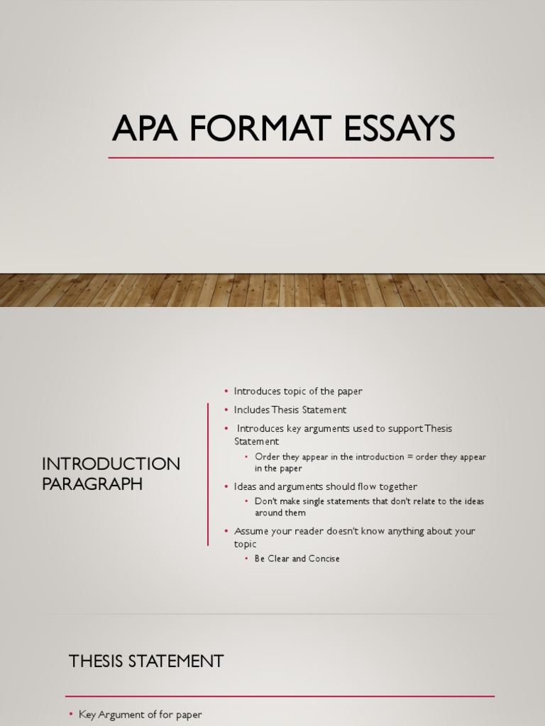 Intro To Apa | PDF | Argument | Paragraph