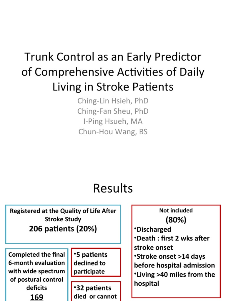 Trunk Control As An Early Predictor of Comprehensive Activities of ...
