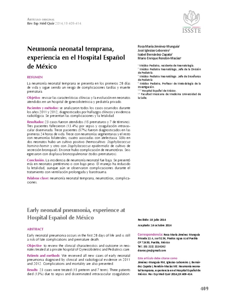 Neumonía Neonatal | PDF | Neumonía | Infantes