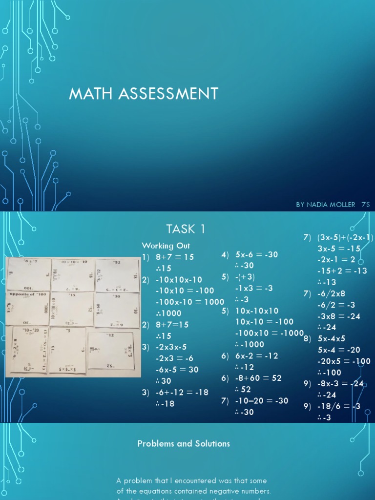 Math Assessment | PDF | Mathematical Notation | Elementary Mathematics