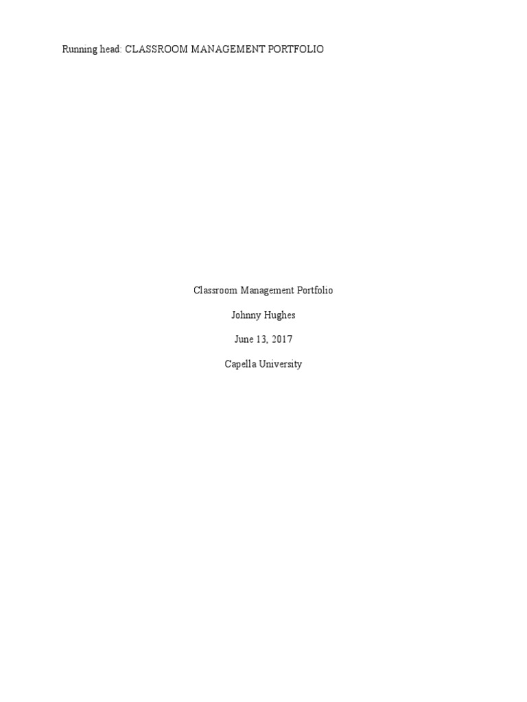 Ed5503 Final Project - Classroom Management | PDF | Classroom ...