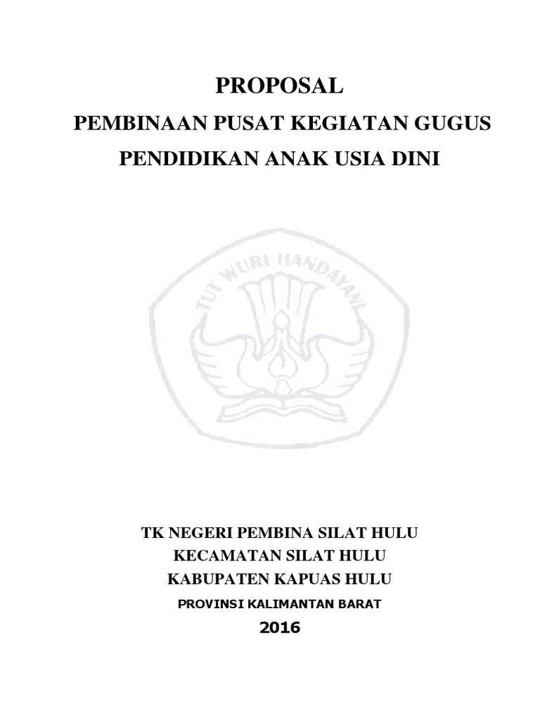 Proposal Gugus Paud | PDF