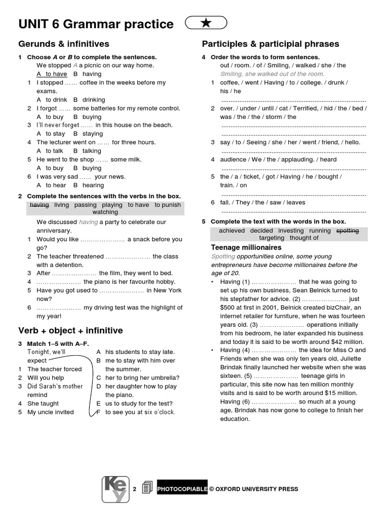 Grammar Unit 6 1star - 2 | PDF | Language Mechanics | Linguistics