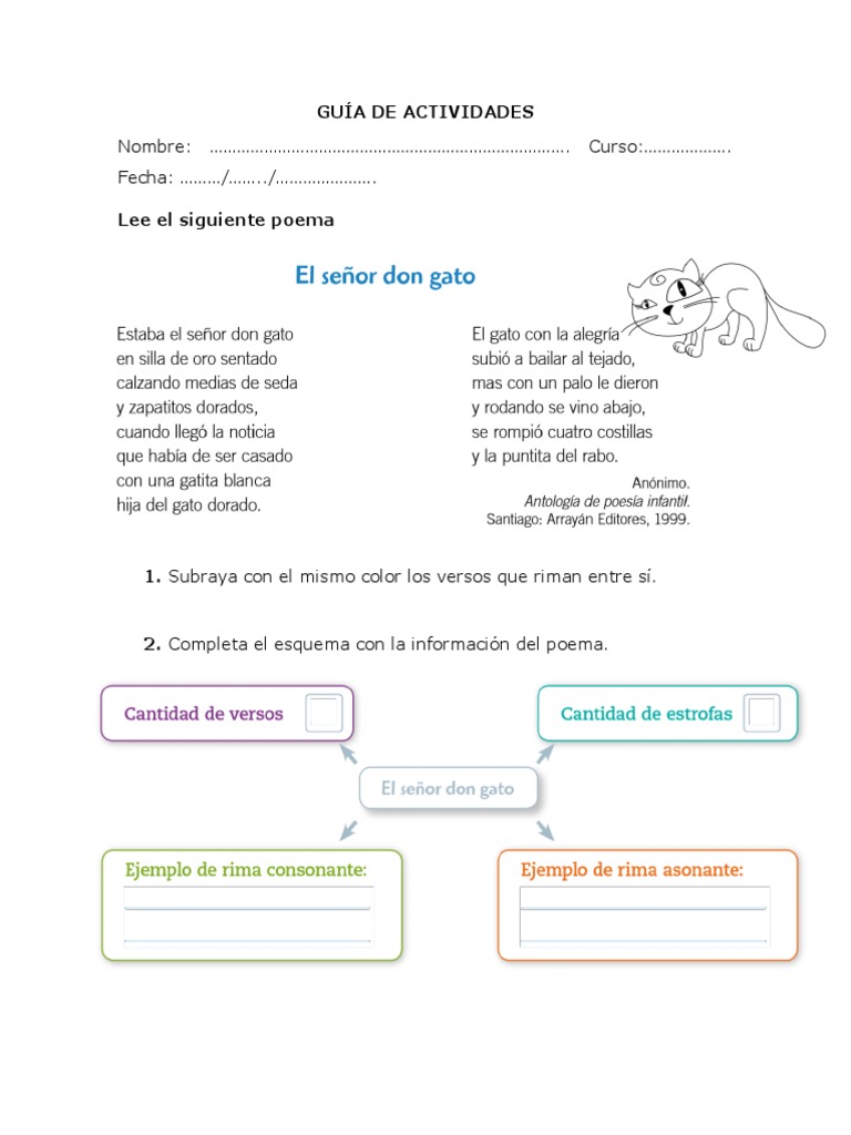 Actividades de poesía para niños | PDF