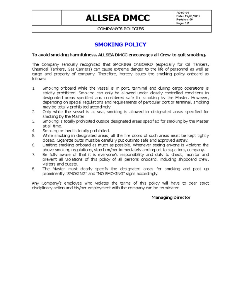 Smoking Policy | PDF